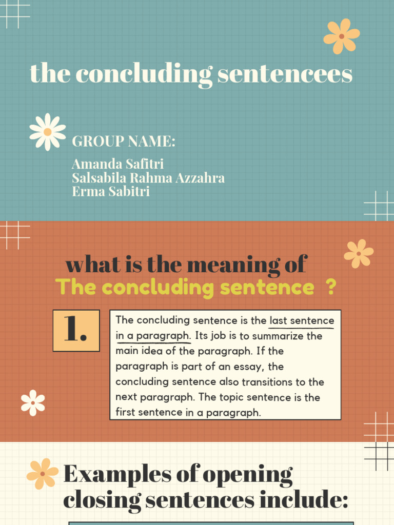 The Concluding Sentence - Presentasi - 20231102 - 193845 - 0000 | PDF ...