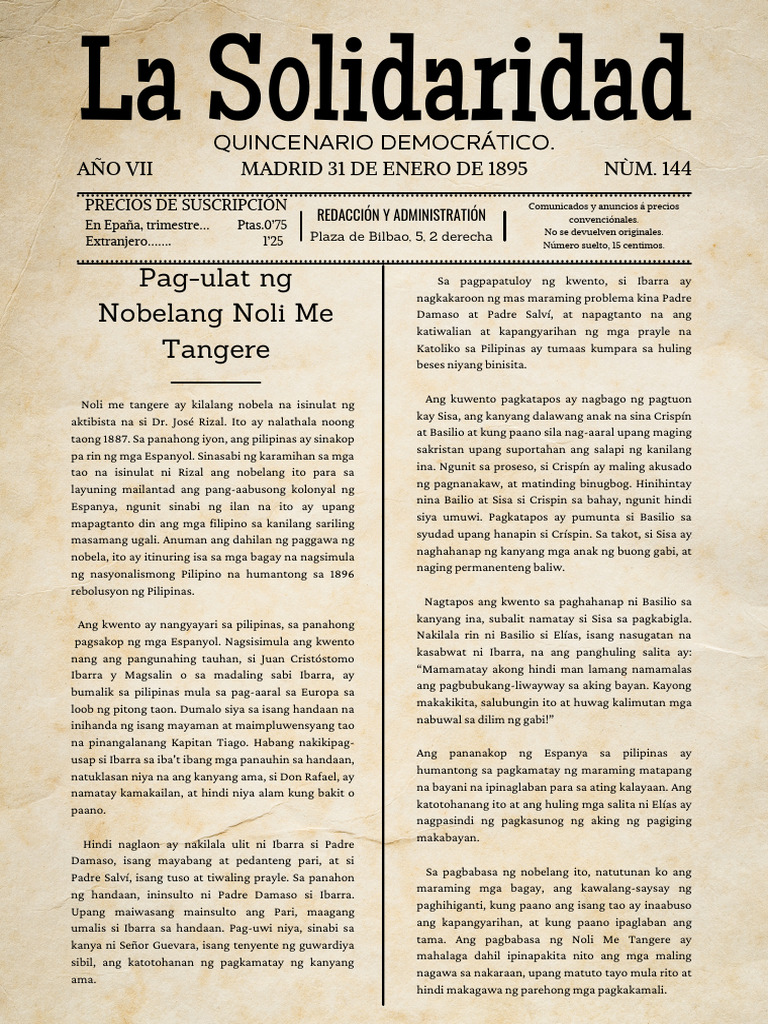 La Solidaridad | PDF