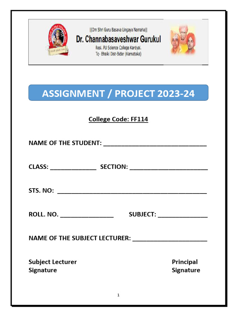 Internal Assessment Puc II | PDF