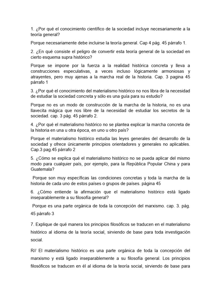 Respuestas Guía 2 Capítulos Iii y Capítulo Iv | PDF | Materialismo | Conocimiento