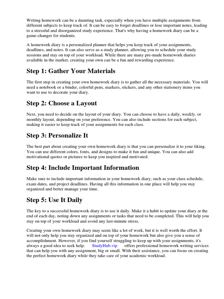 How to Make Your Own Homework Diary | PDF | Bookbinding | Http Cookie