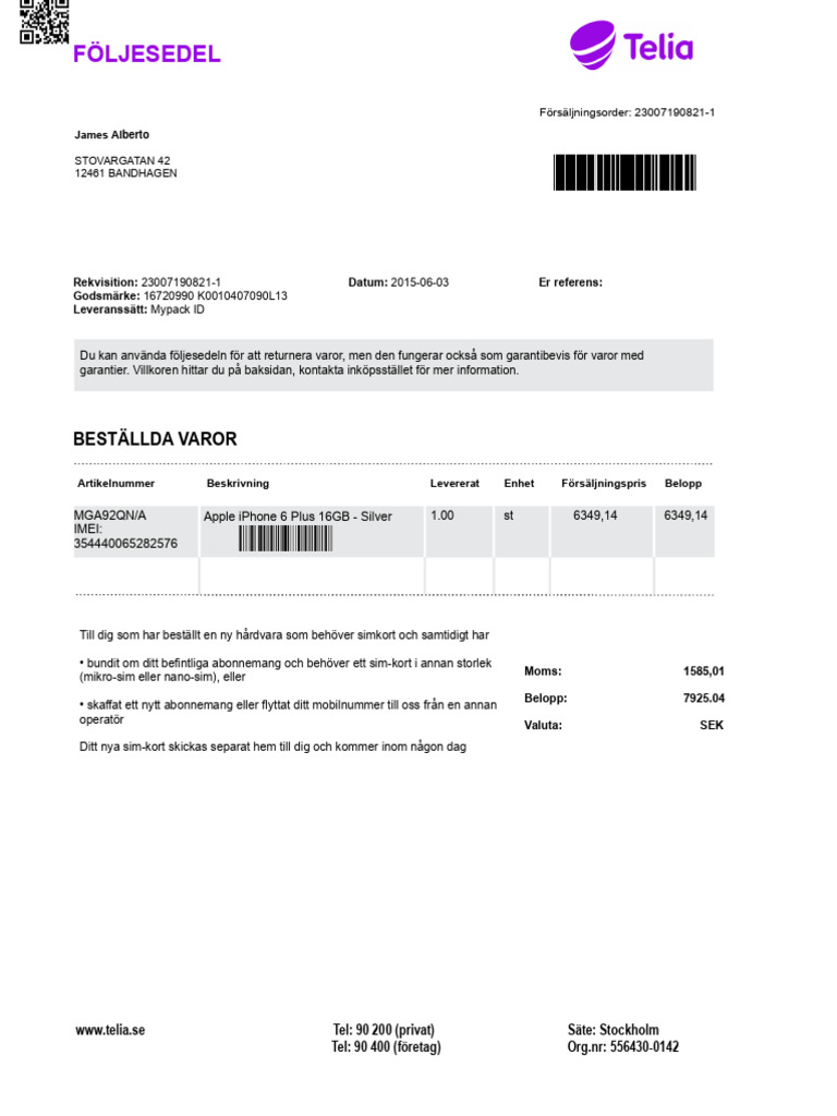 Telia Suecia 2020 | PDF