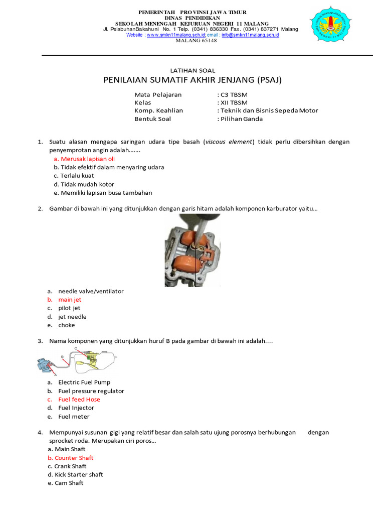 Latihan Soal Psaj C3 TSM | PDF