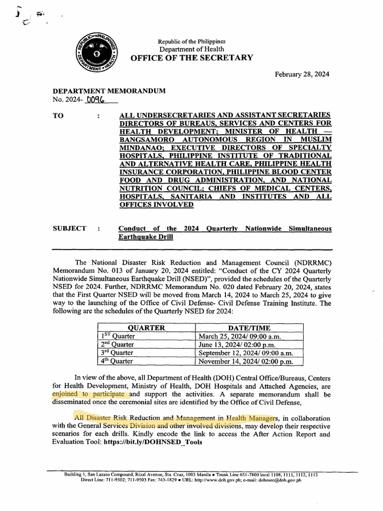 NSED 2024 dm2024-0096 - 240306 - 063956 - 240306 - 0649,,,13 | PDF | Health Care | Public Services