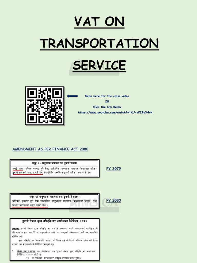 VAT Regulations for Transport Services | PDF | Value Added Tax | Taxes