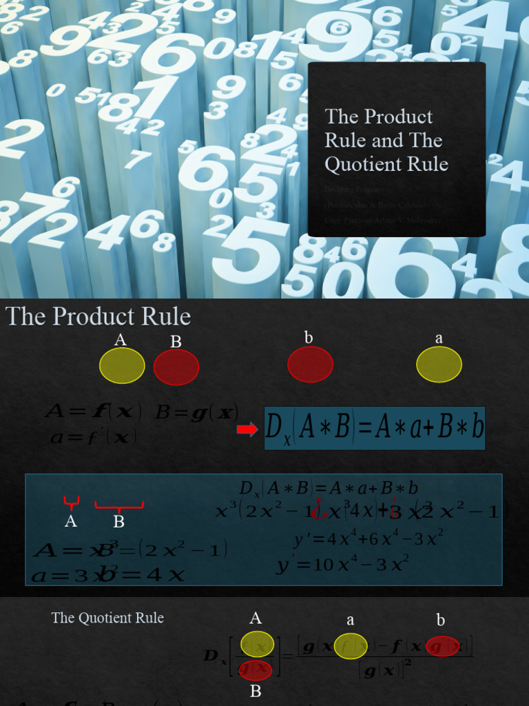 The Product Rule and The Quotient Rule | PDF | Differential Calculus ...