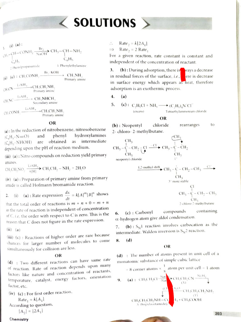 Solutions Practice Paper 2 | PDF | Chemical Reactions | Chemical Bond