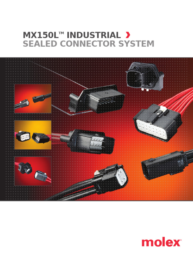 Sealed Connector System: MX150L Industrial | PDF | Electrical Connector | Insulator (Electricity)