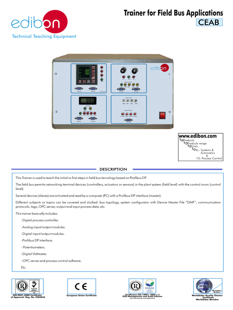 Trainer For Field Bus Applications | PDF | Input/Output | Personal Computers