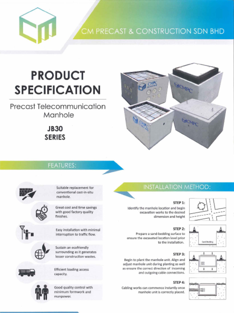 CM Precast Manhole JB30 | PDF