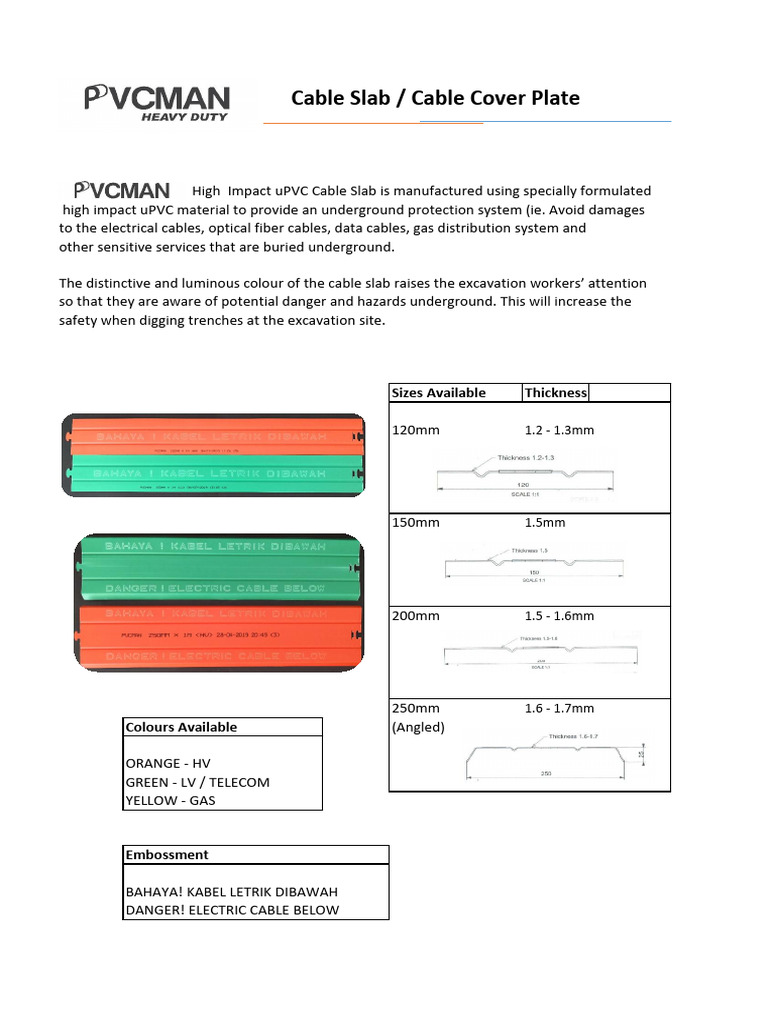 PVCMan Cable Slab | PDF