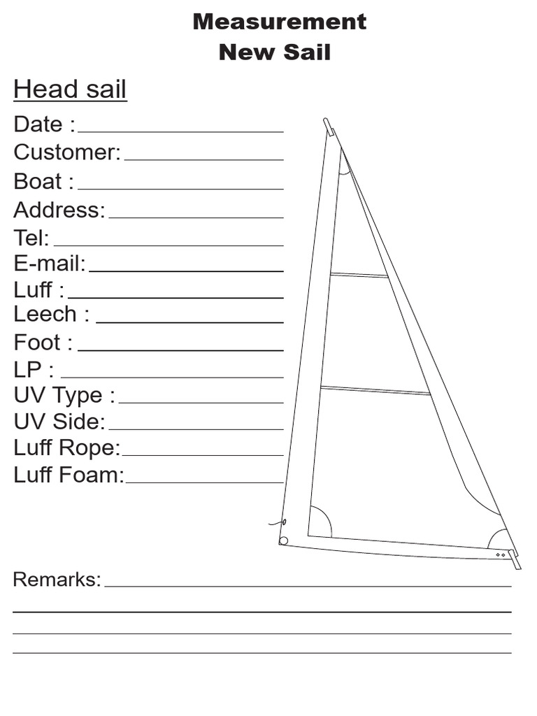 Custom Sail Measurement Form | PDF