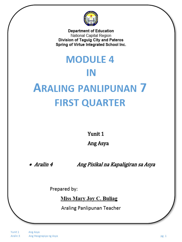 AP 7 Yunit 1 Aralin 4 | PDF