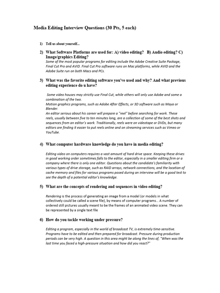 Multimedia Interviewee | PDF | Editing | Video