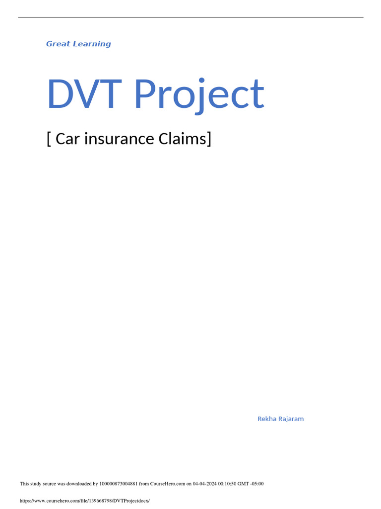DVT Project | PDF