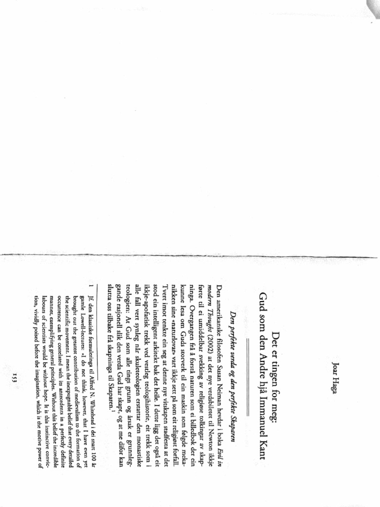 A9 Kant Tingen For Meg | PDF