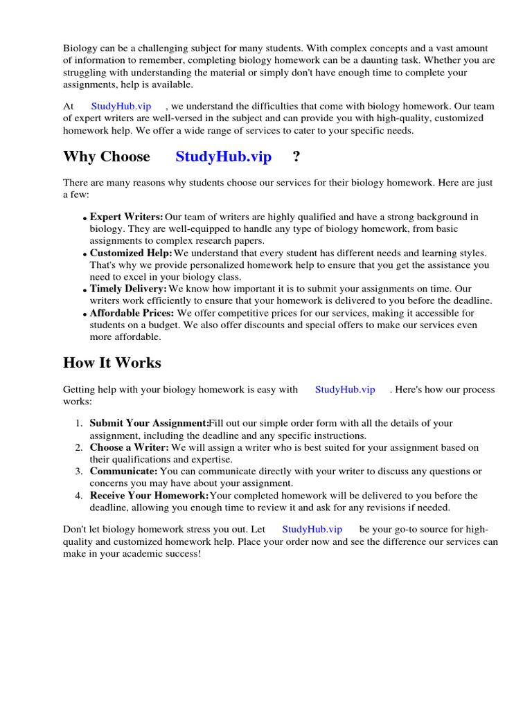 Biology Homework Page | PDF | Biology | Cell (Biology)