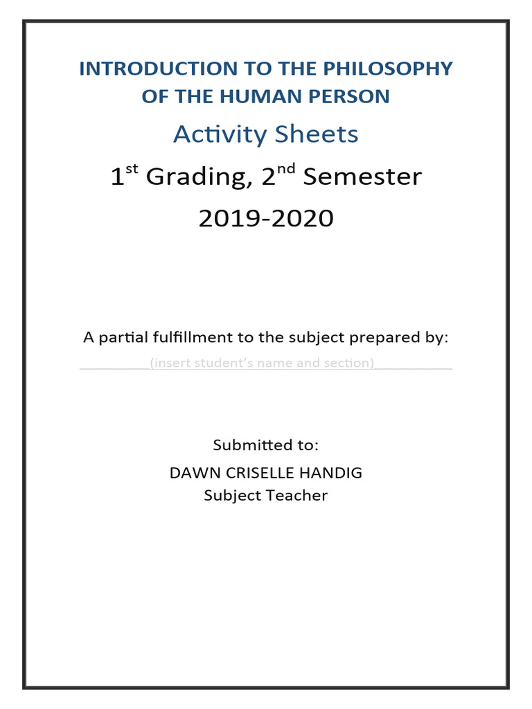 philosophy-activity-sheets-1 | PDF