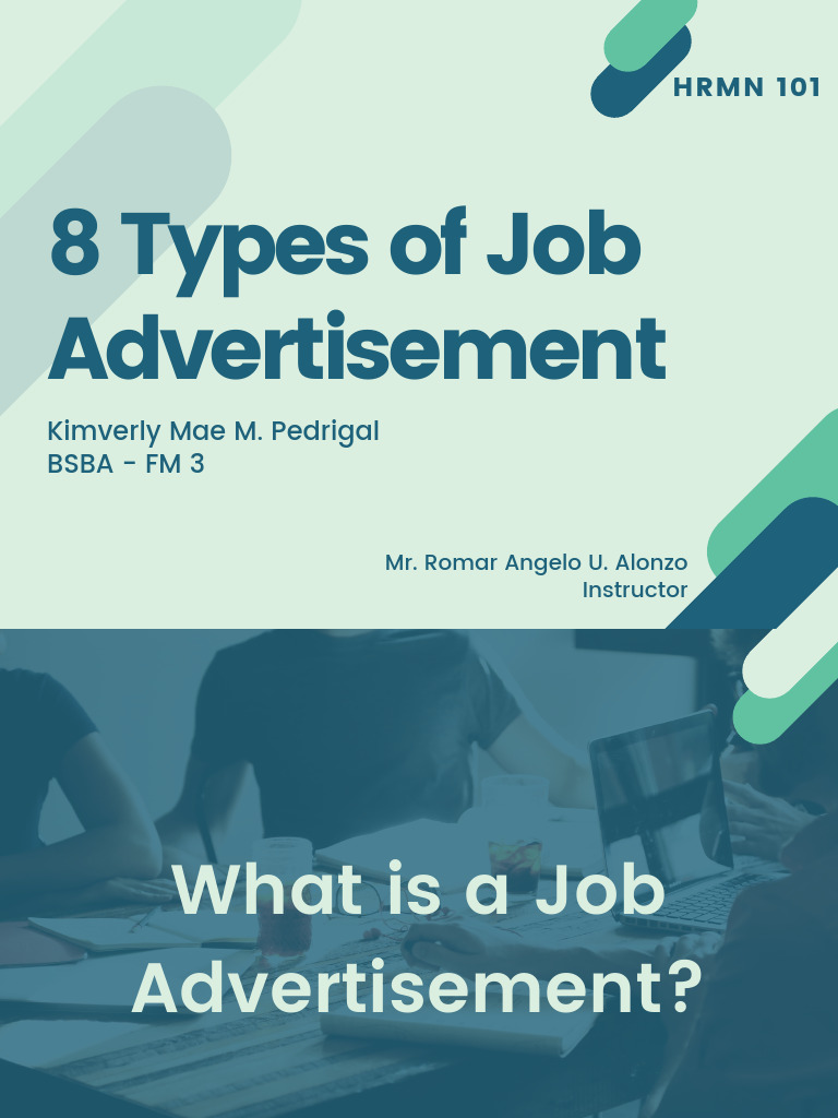 11_PEDRIGAL-KIMVERLY-MAE_8-TYPES-OF-JOB-ADVERTISEMENT | PDF ...