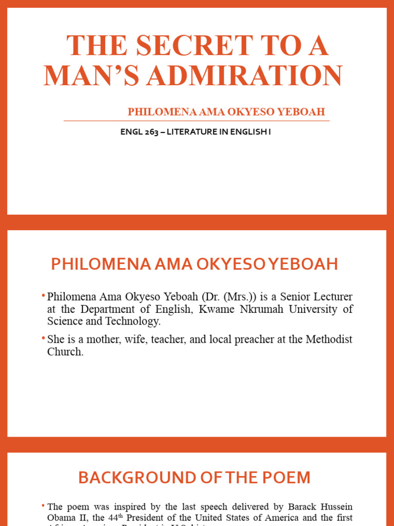 The Secret To A Man's Admiration | PDF | Punctuation | Poetry