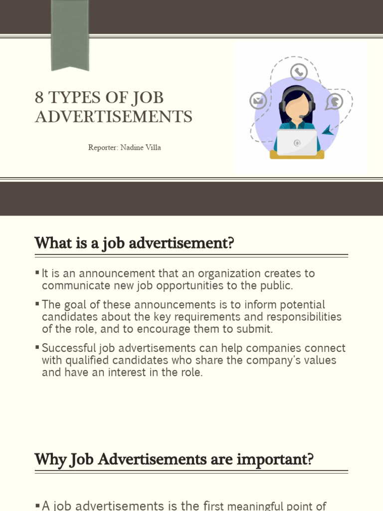 12 - Villa Nadine - HRM1BLCK B - 8 Types of Job Advertisements | PDF ...