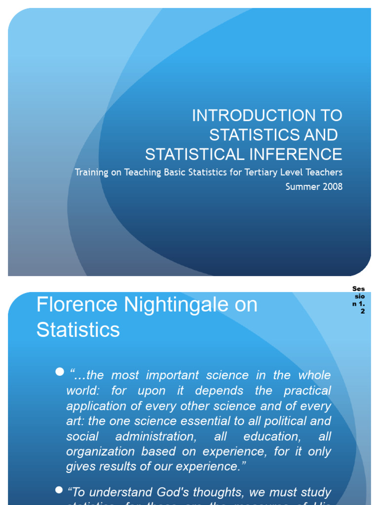 Session 1 Introduction | PDF | Statistics | Level Of Measurement