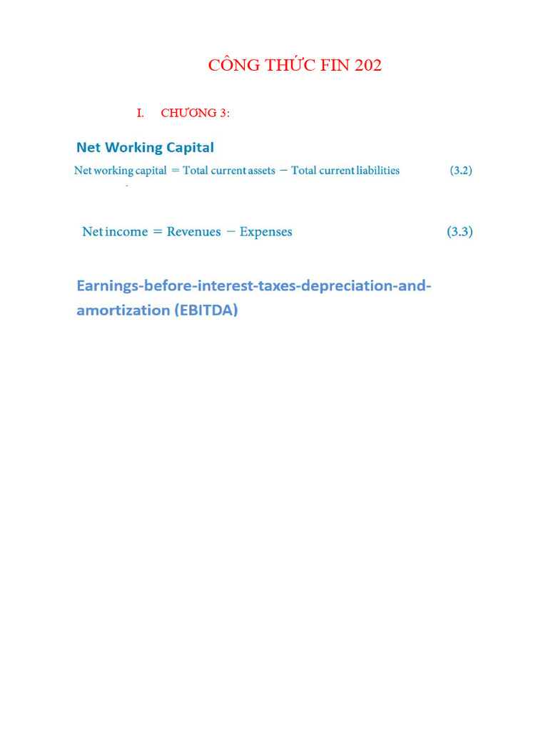 Co NG Thu C Fin 202 | PDF