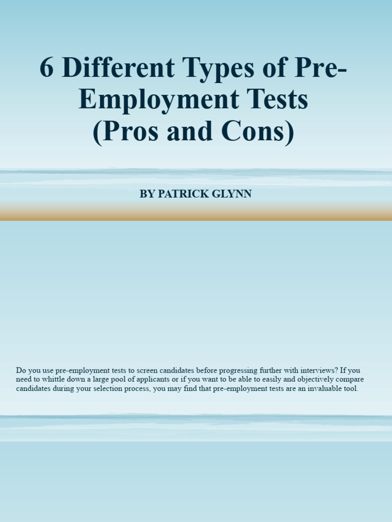14 Sison Carlo Lorenzo Bsa 6 Different Types of Pre Employment Tests ...