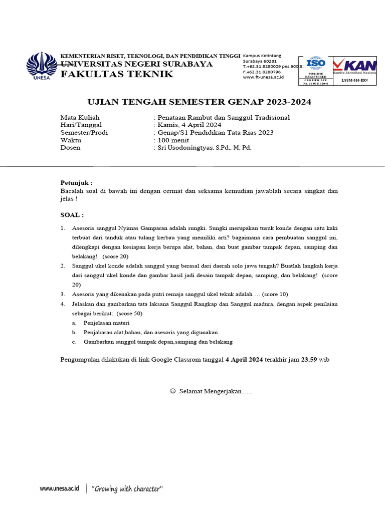 Teknik Sanggul Tradisional Jawa | PDF