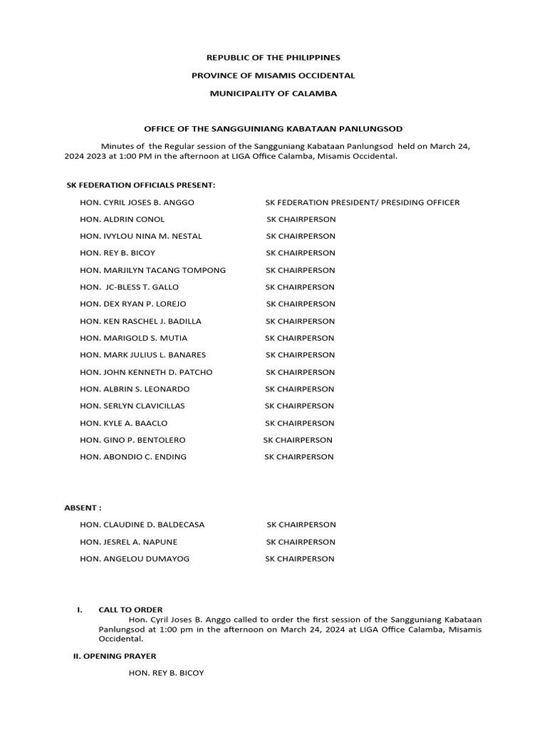 Second Session Federation | PDF