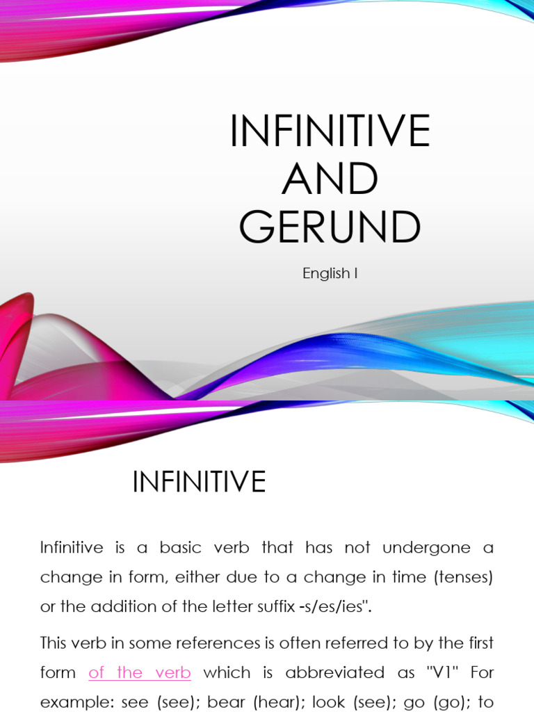 Infinitives and Gerunds Explained | PDF | Verb | Noun