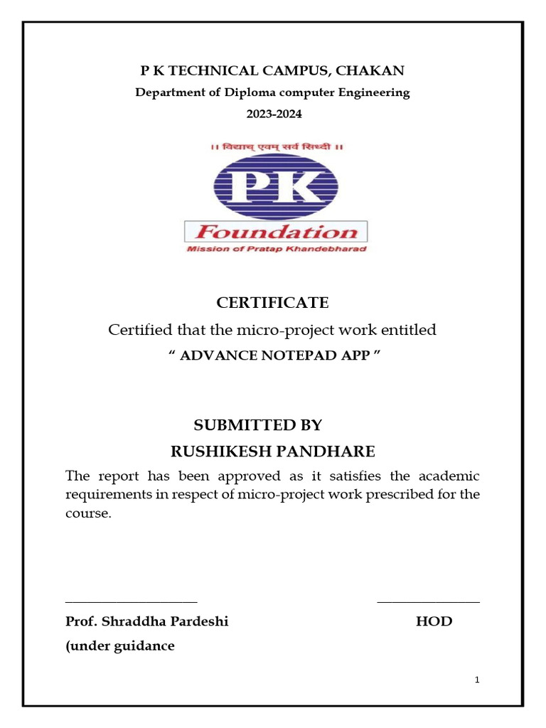 rushi.mad microproject_removed | PDF | Android (Operating System) | Application Software