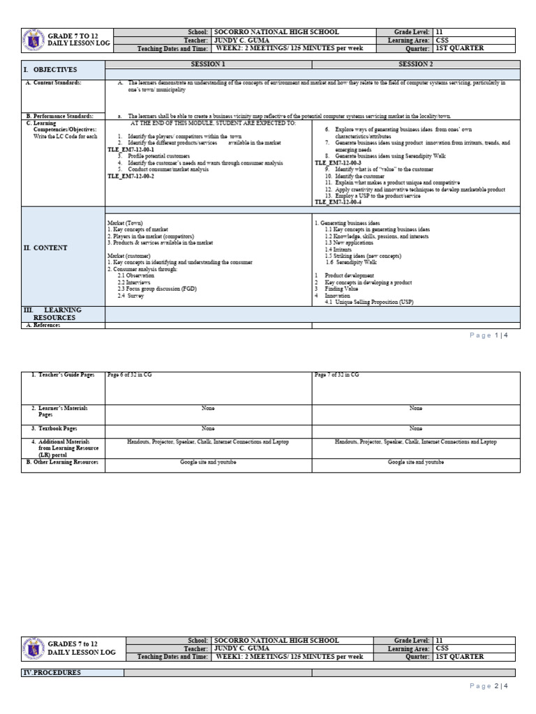CSS DLL 2 em | PDF | Learning | Teachers