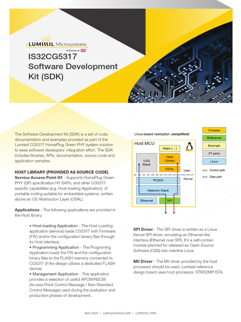 Lumicil IS32CG5317SDK PB | PDF | Application Software | Device Driver
