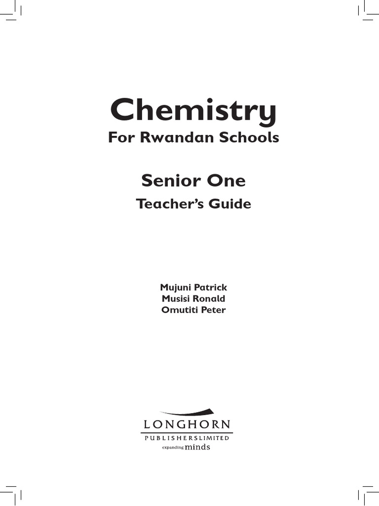 Chemistry S1 TG | PDF | Chemistry | Learning