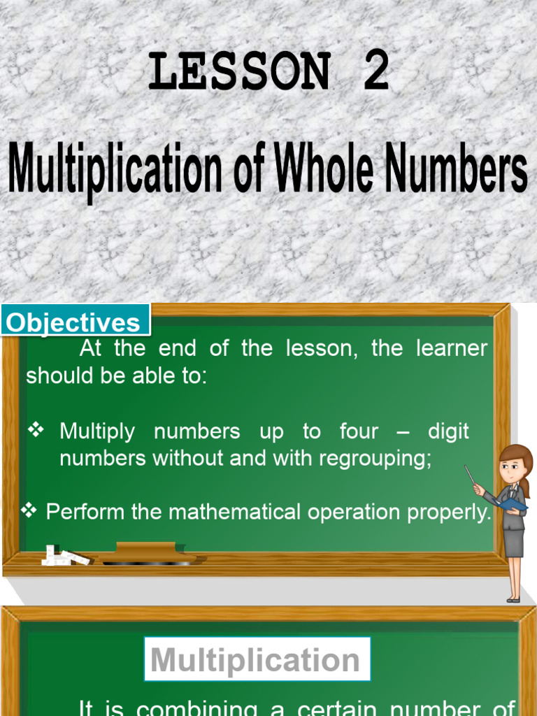 2 Chapter Lesson 2 Multiplication of Whole Number | PDF ...