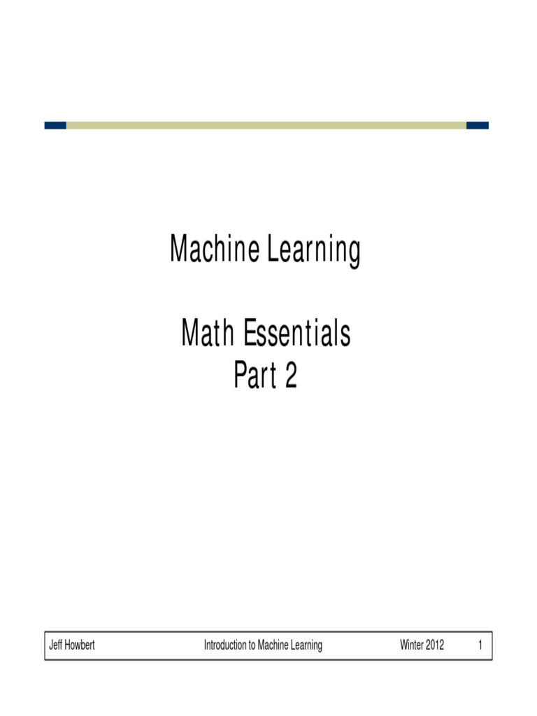 06a Math Essentials 2 | PDF | Normal Distribution | Linear Regression