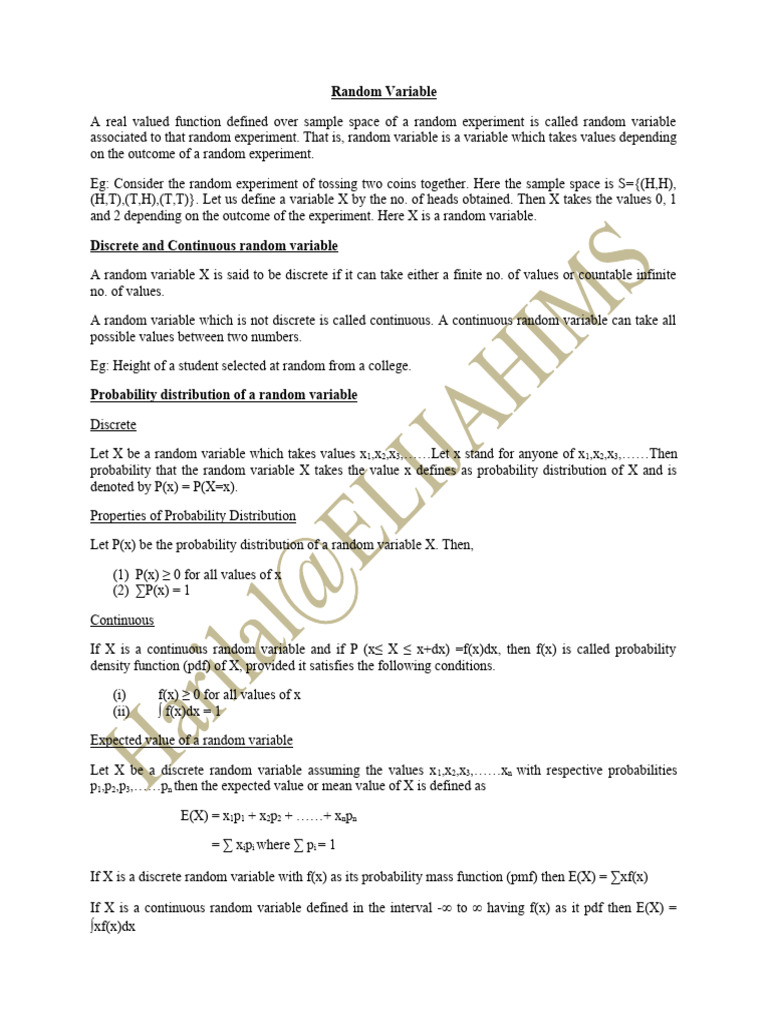 QT-Random Variable and Probability Distribution-1 | PDF | Probability ... QT-Random Variable and Probability Distribution-1 | PDF | Probability ...