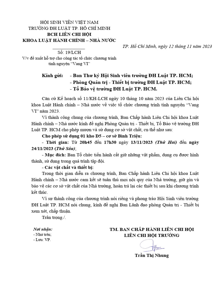 Công Văn Mư N Kho | PDF