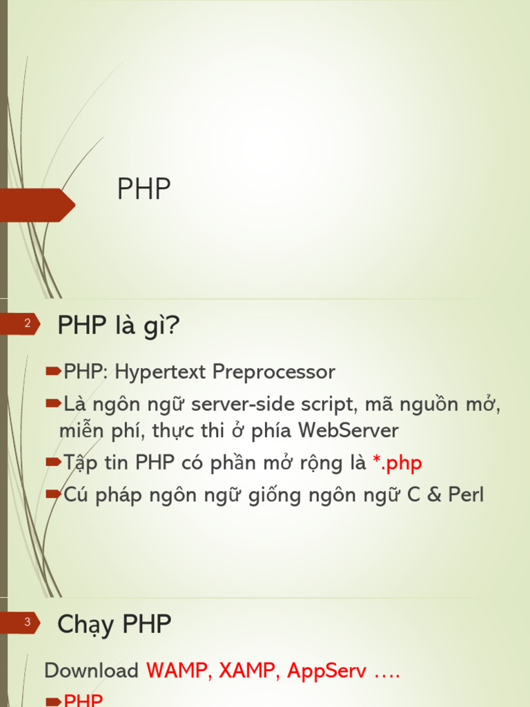 5.1 PHP - CoBan - 01 | PDF