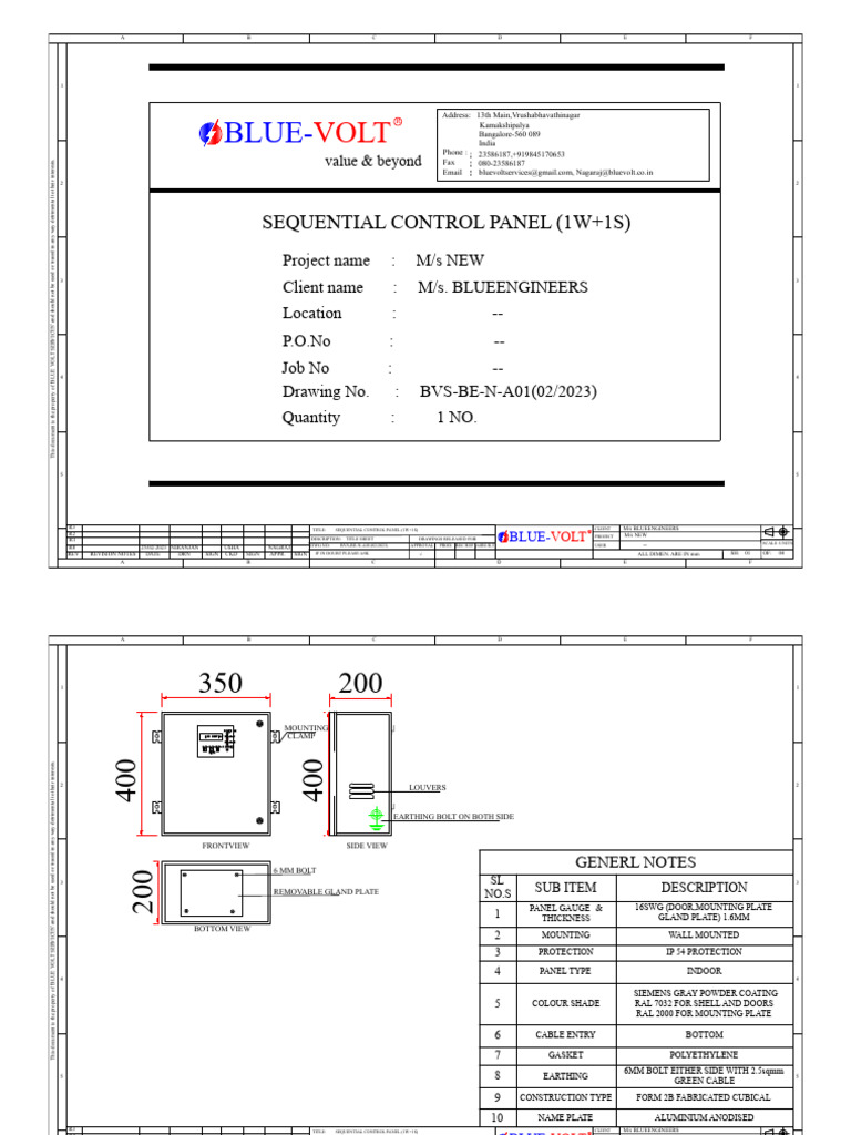 Auto Sequential Control Panel - Blue Volt | PDF | Building Engineering ...