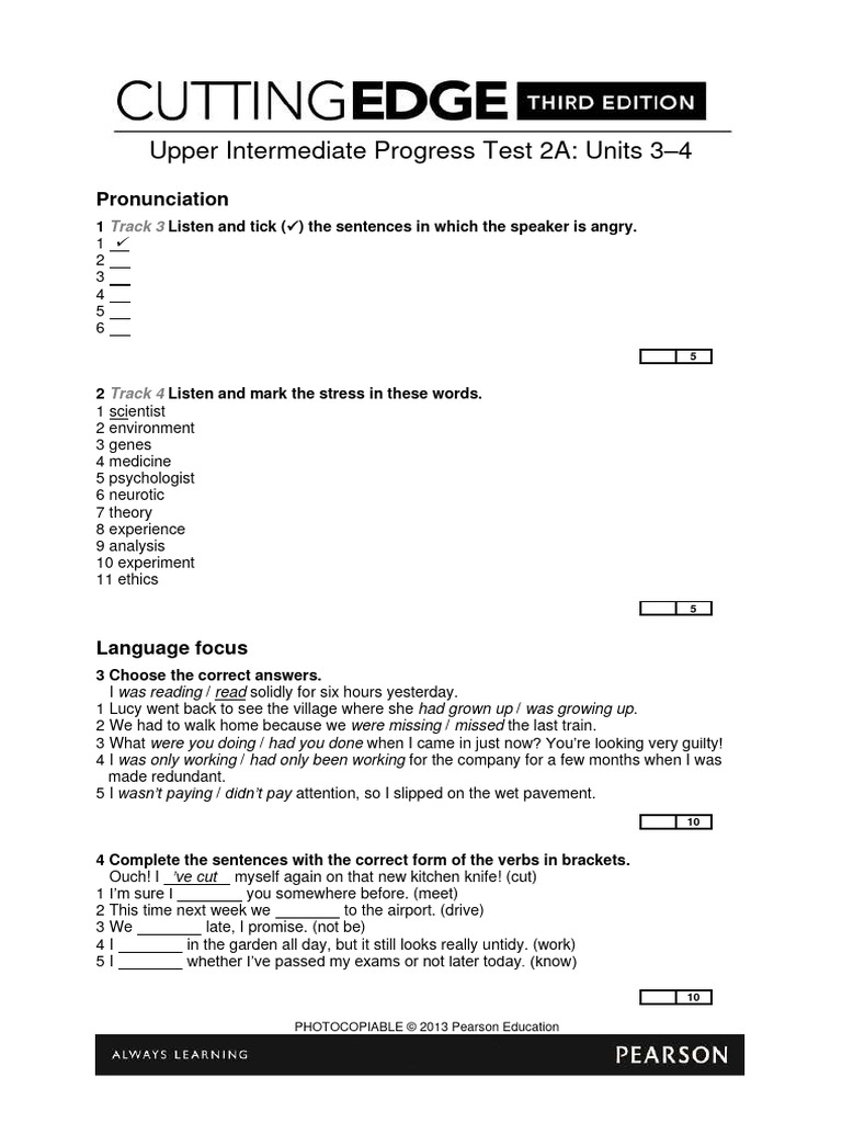 Test A - Units 3 and 4 | PDF | Career & Growth | Language Arts & Discipline