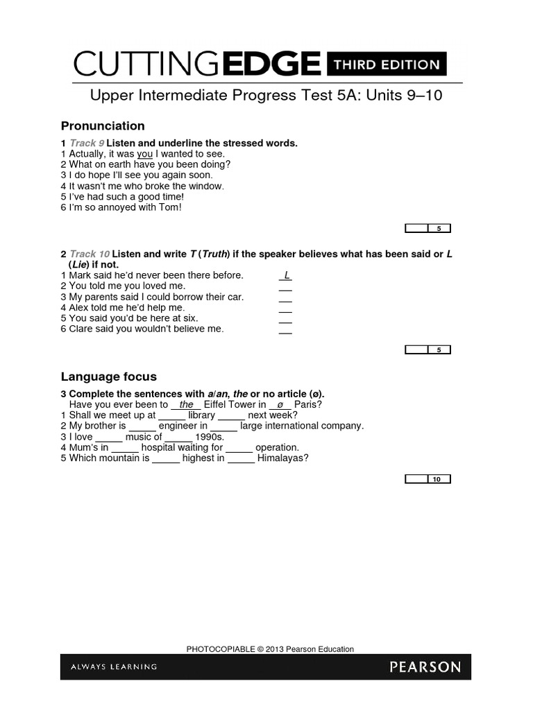 Test A - Units 9 and 10 | PDF