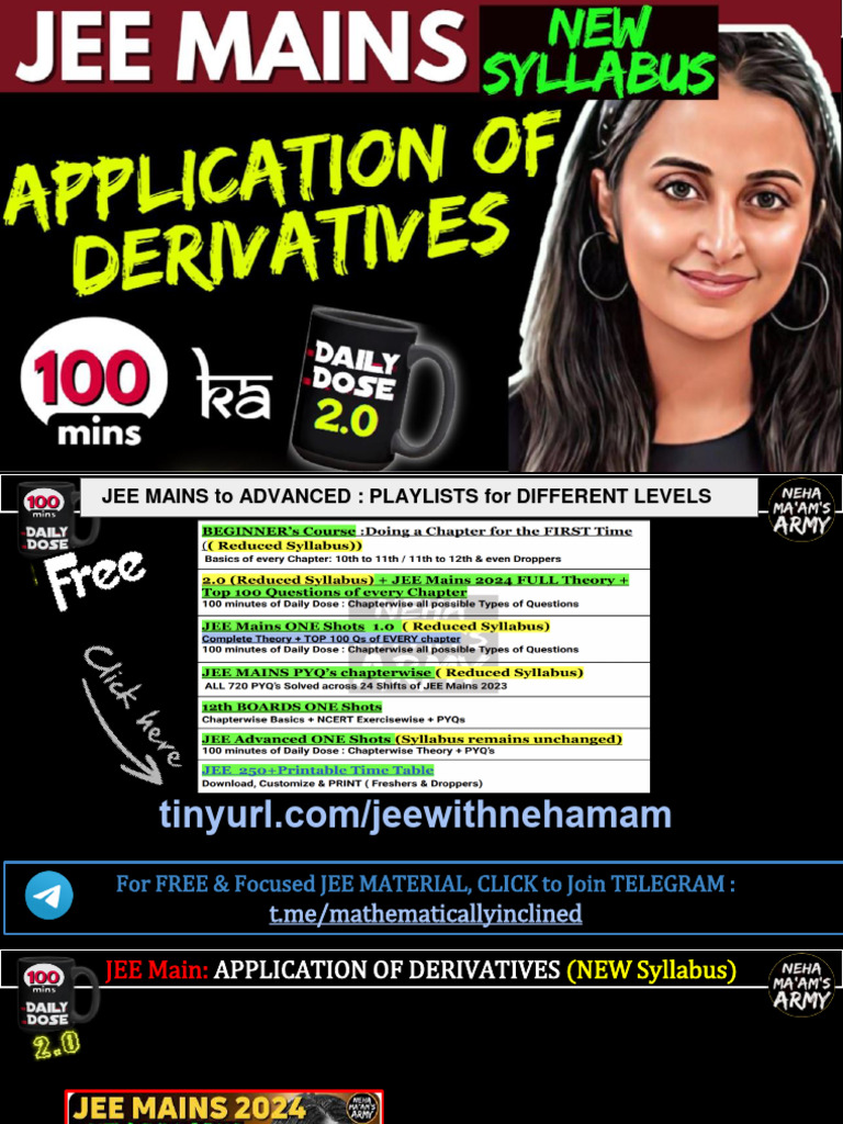 Application of Derivatives | PDF | Monotonic Function | Real Analysis