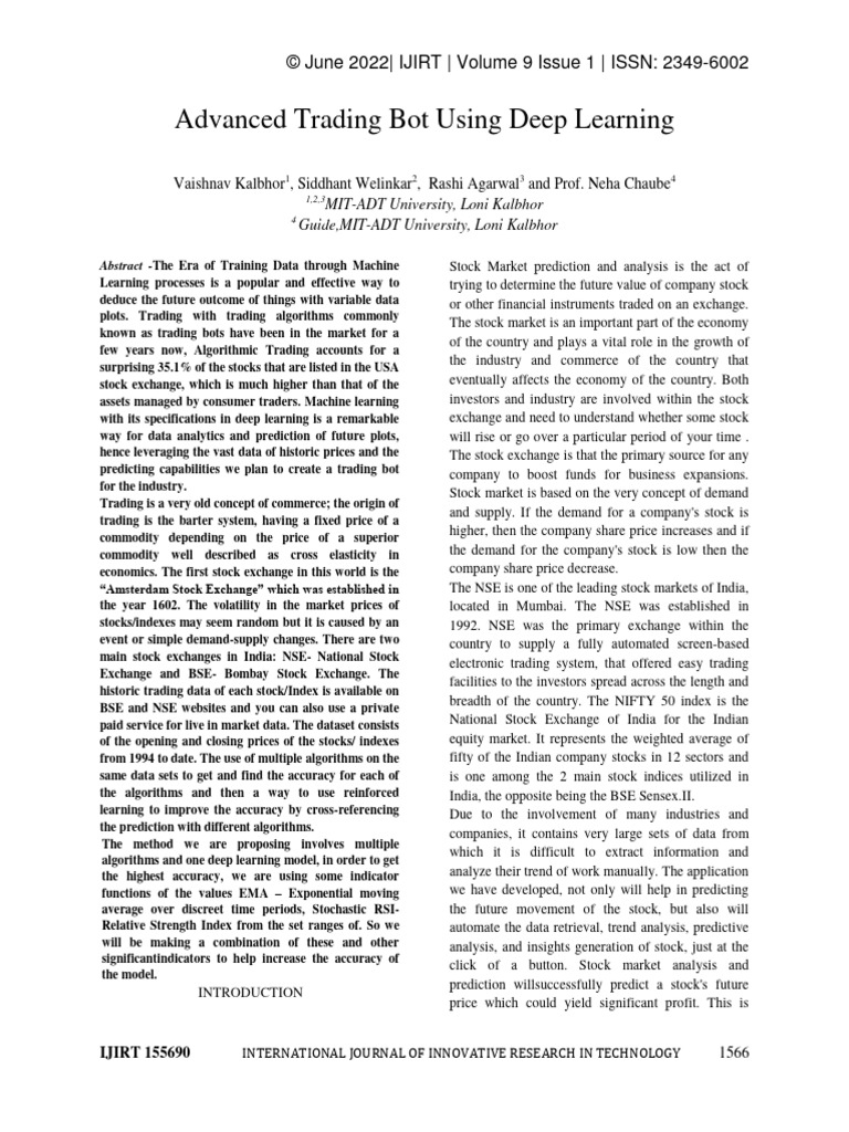Ijirt155690 Paper | PDF | Stock Exchange | Stocks
