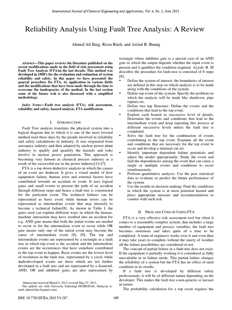 Fault Tree Analysis | PDF