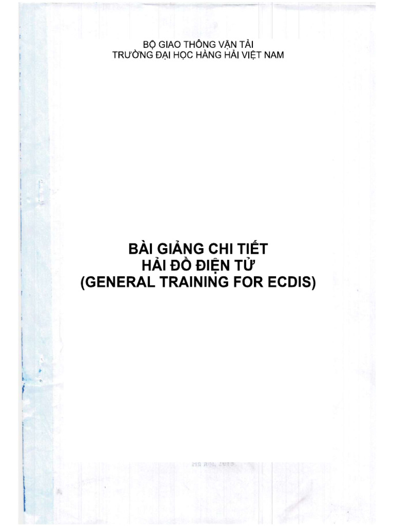 General Training For ECDIS (Vimaru) | PDF