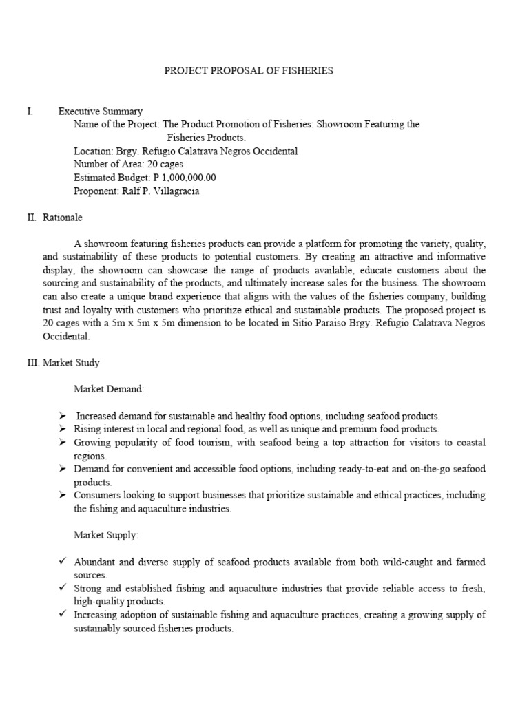3 PROJECT PROPOSAL IN FISHERIES | PDF | Efficient Energy Use ...