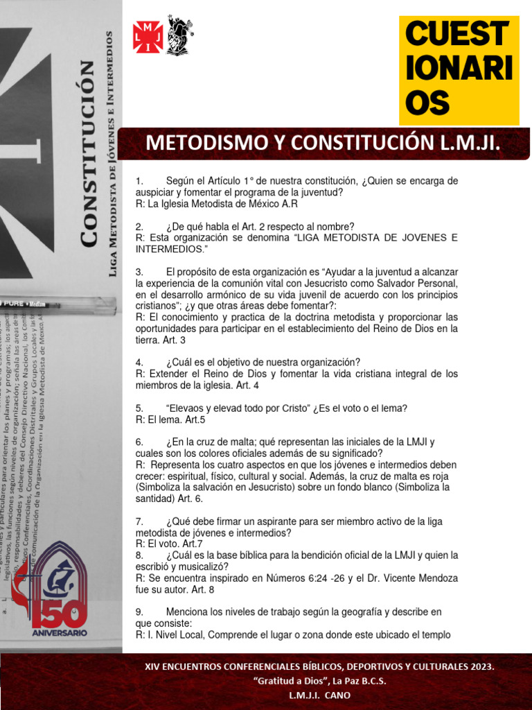 Metodismo y Contitución | PDF | eucaristía | Salvación