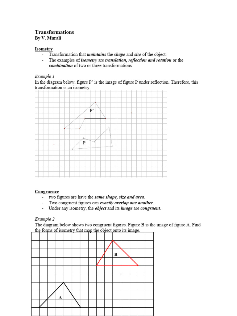Transformations2 | Download Free PDF | Euclidean Plane Geometry | Euclidean Geometry